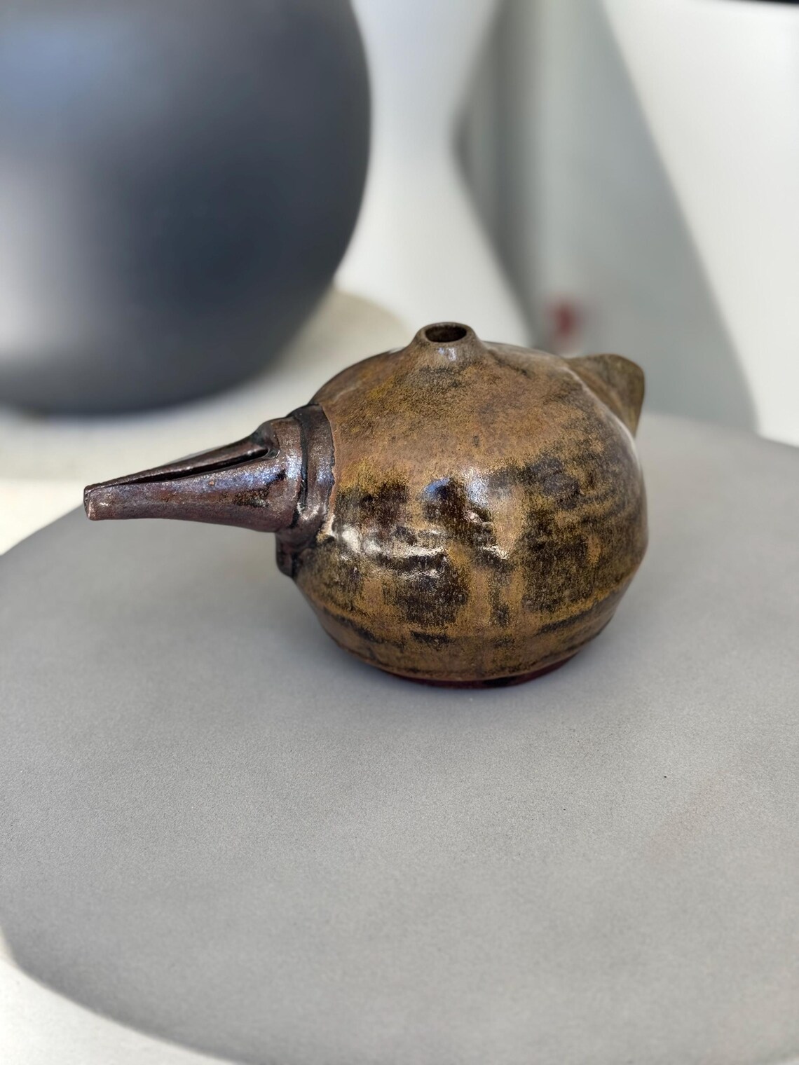 Antique Ceramic Teapot or Bizen Water Dropper (calligraphy) - Etsy