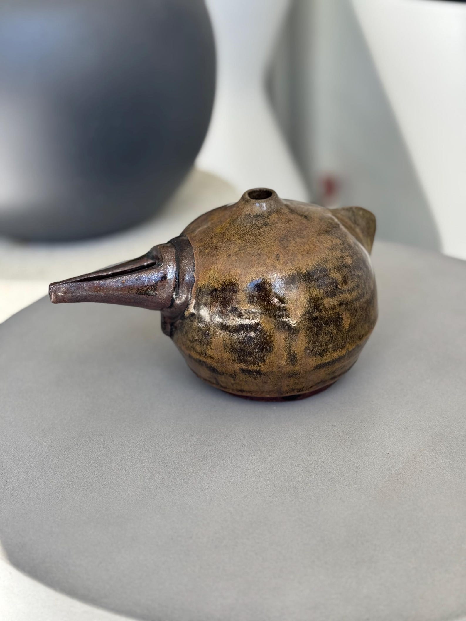 Antique Ceramic Teapot or Bizen Water Dropper (calligraphy) - Etsy