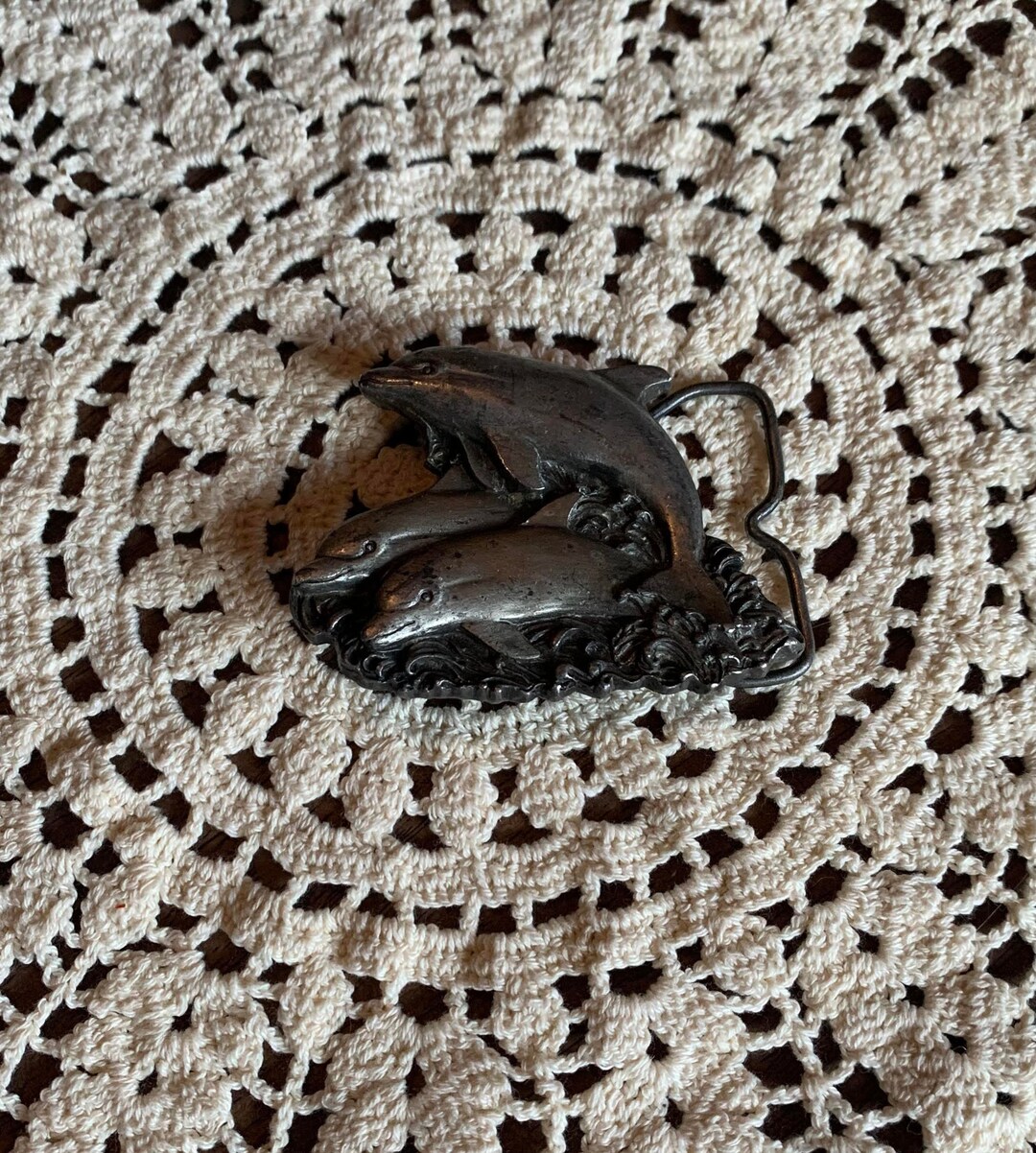 1970's Dolphin Belt Buckle Vintage - Etsy
