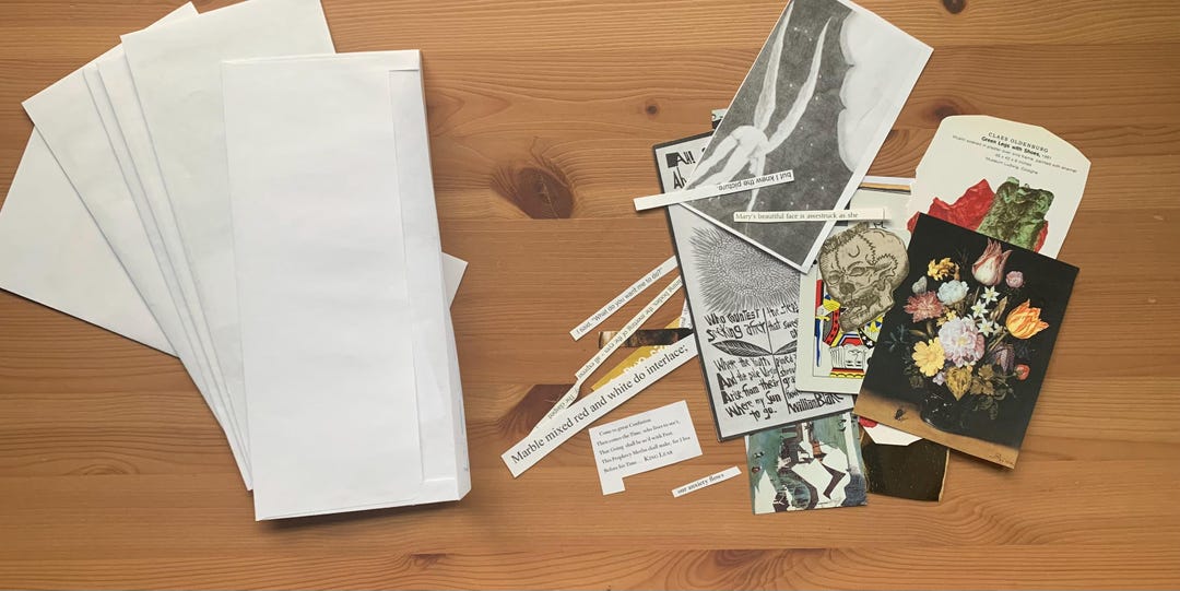 Small DIY Collage Poetry Kit / Found Poetry / Collage Kit (25 Piece) - Etsy