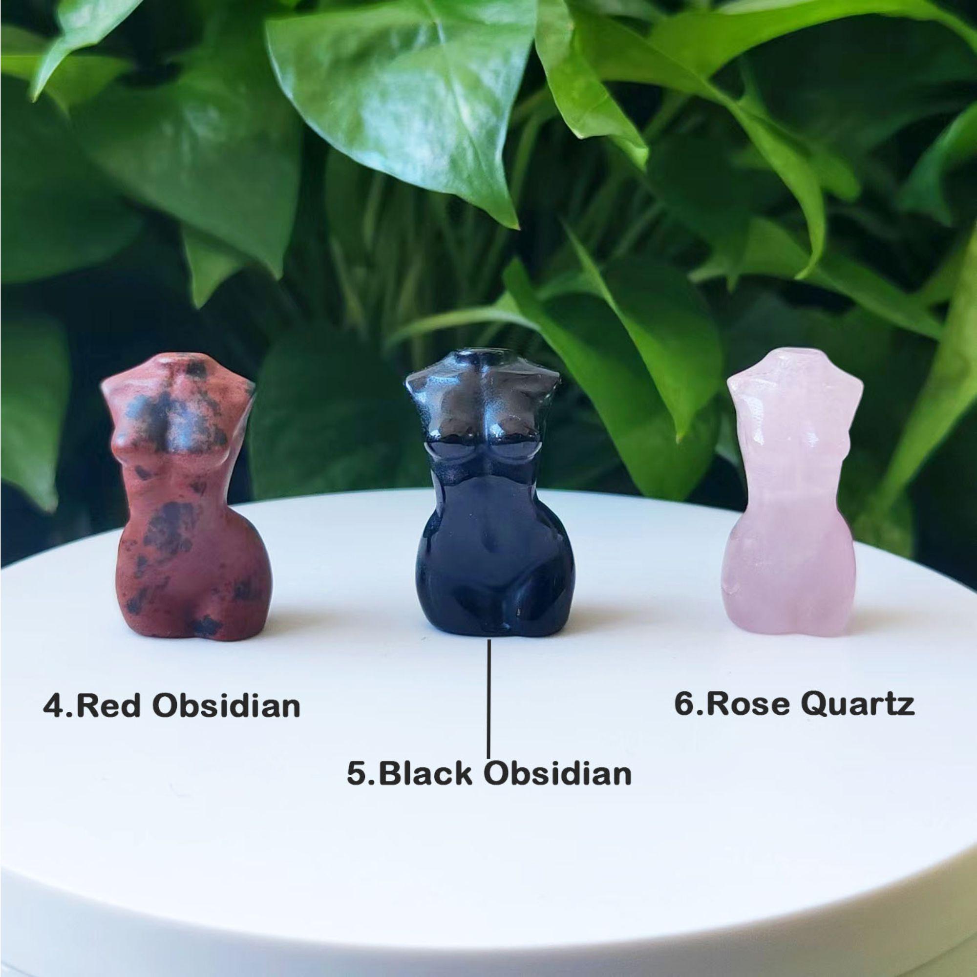1.6" Hand Carved Crystal Goddess Torso Body, Crystal Female Body, Mini ...