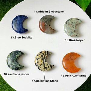1.2 " Crystal Carved Moon, Gemstone Moon, Natural Crystal Moon, Moon ...