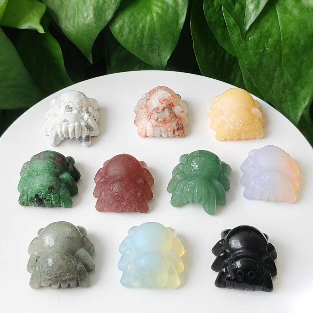 1.2" Crystal Carved Spider, Crystal Spider, Spider Shaped Crystals ...