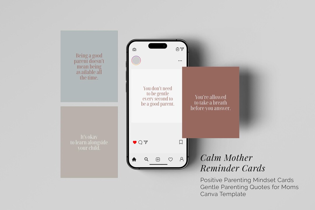 Calm Mother Reminder Cards | Positive Parenting Mindset Cards | Gentle ...