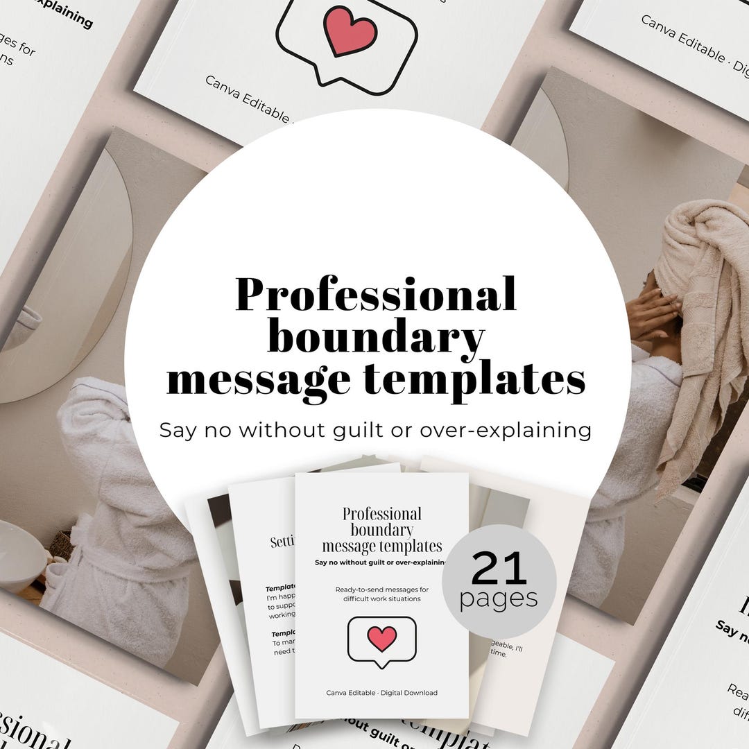 Professional Boundary Message Templates | Canva Editable Scripts ...