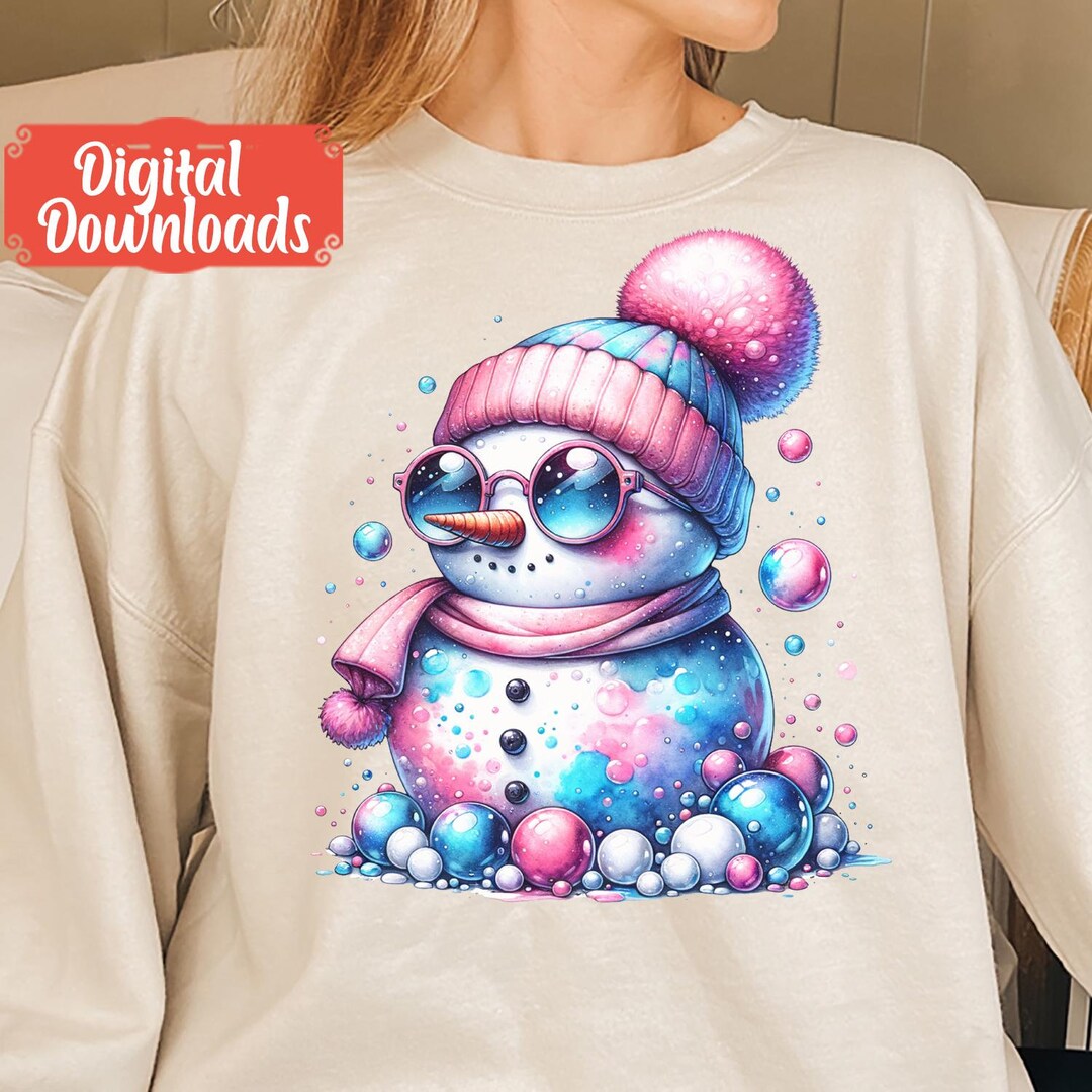 Cute Winter Snowman PNG, Files for Sublimation, Snowman Christmas Png ...