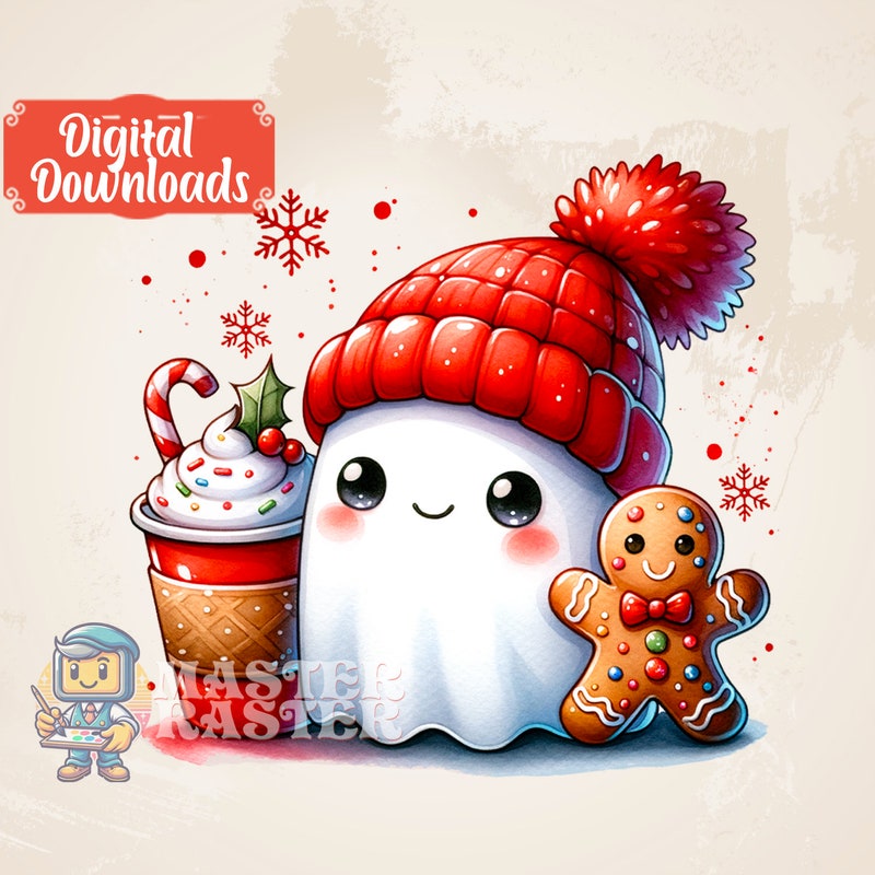 Ghost Christmas Png - Etsy
