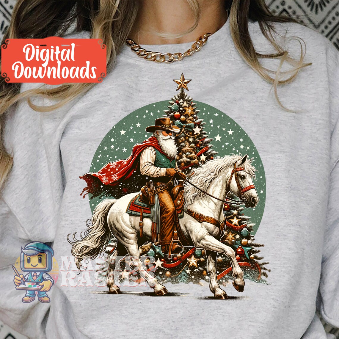 Howdy Santa Png, Files for Sublimation, Cowboy Santa Png, Western Santa ...