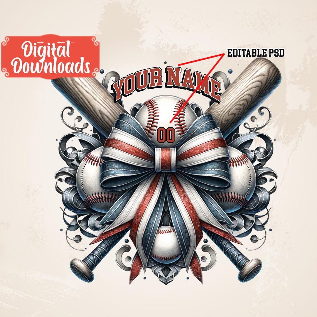 Baseball PNG, Baseball Player Png, Editable Name Text PNG, Baseball Bat ...