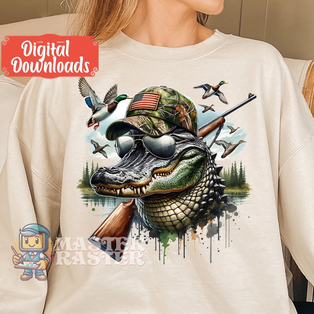 Alligator Hunting Png, Files for Sublimation, Hunting Png, Gator ...