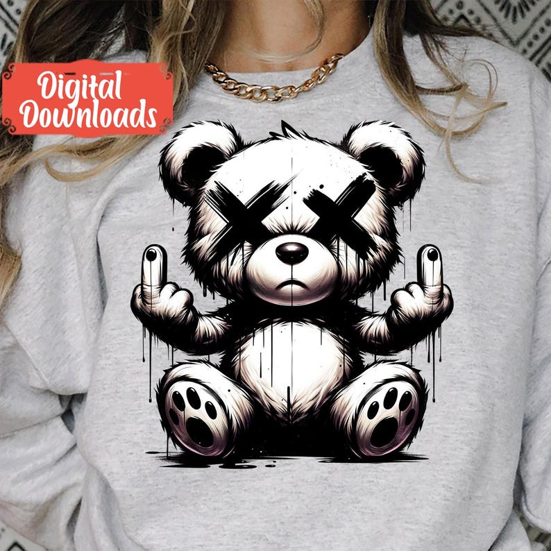 Teddy Png, Angry Teddy Bear Png, Middle Finger Animal Jpeg, Teddy X ...