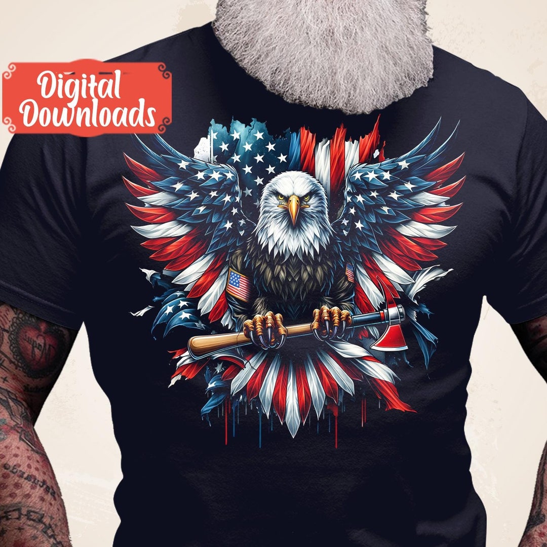 Firefighter Png, US Fireman Clipart, USA Patriotic Eagle, Firefighter ...