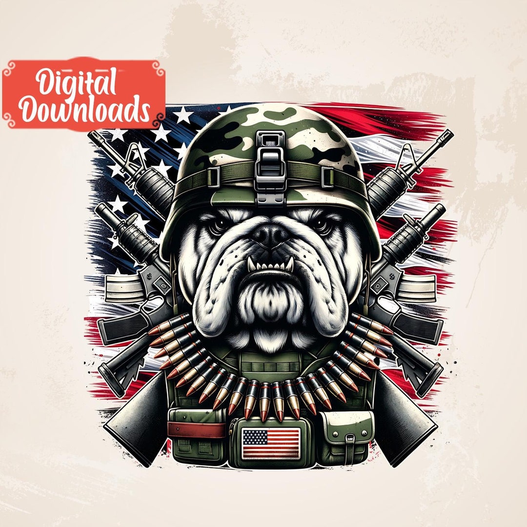 Bulldog Military Png, US Police Dog Clipart, Veteran Shirt Png, Service ...