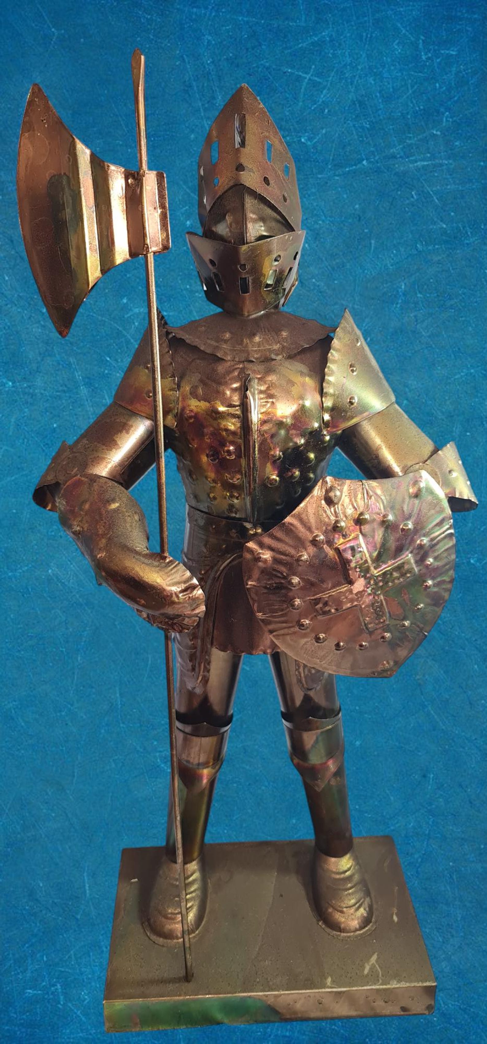 Copper Knight Statue - Etsy