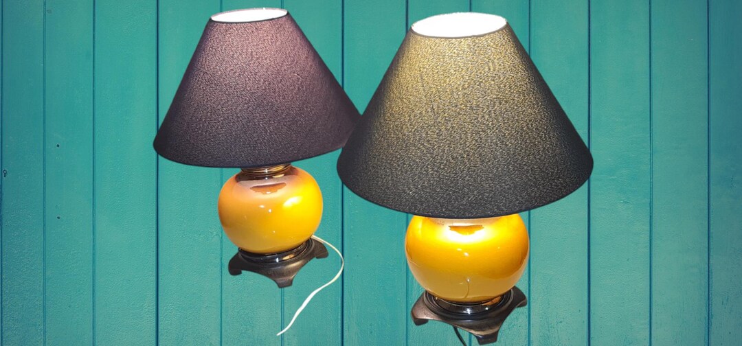 ELLIS Lamps With Original Shades. - Etsy