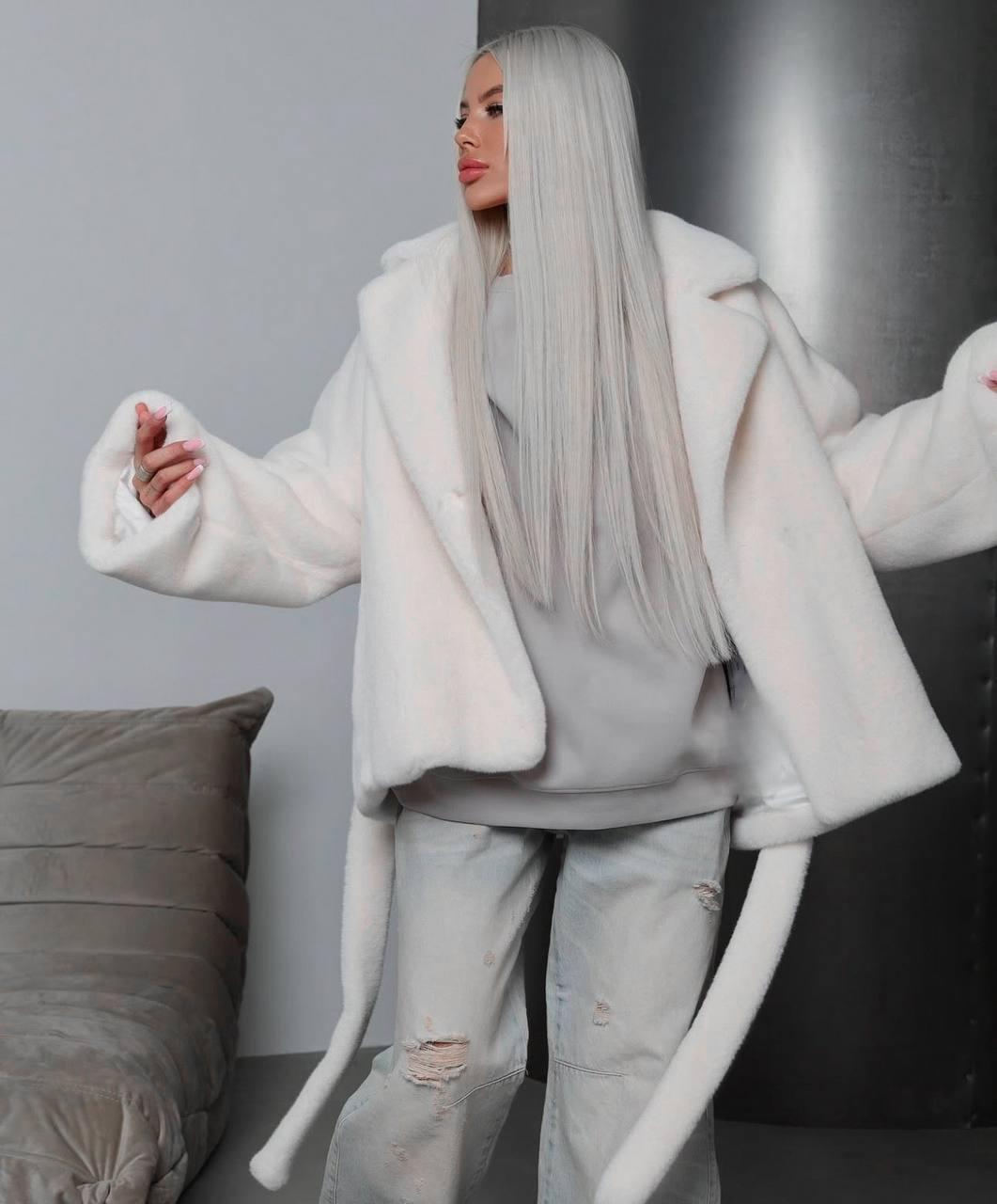 White Short Faux Fur Coat | Rabbit Fur Coat | Festive Winter Coat - Etsy