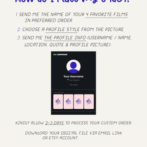 CUSTOM Letterboxd Top 4 Films Poster: Personalized Movie Art | DIGITAL ...