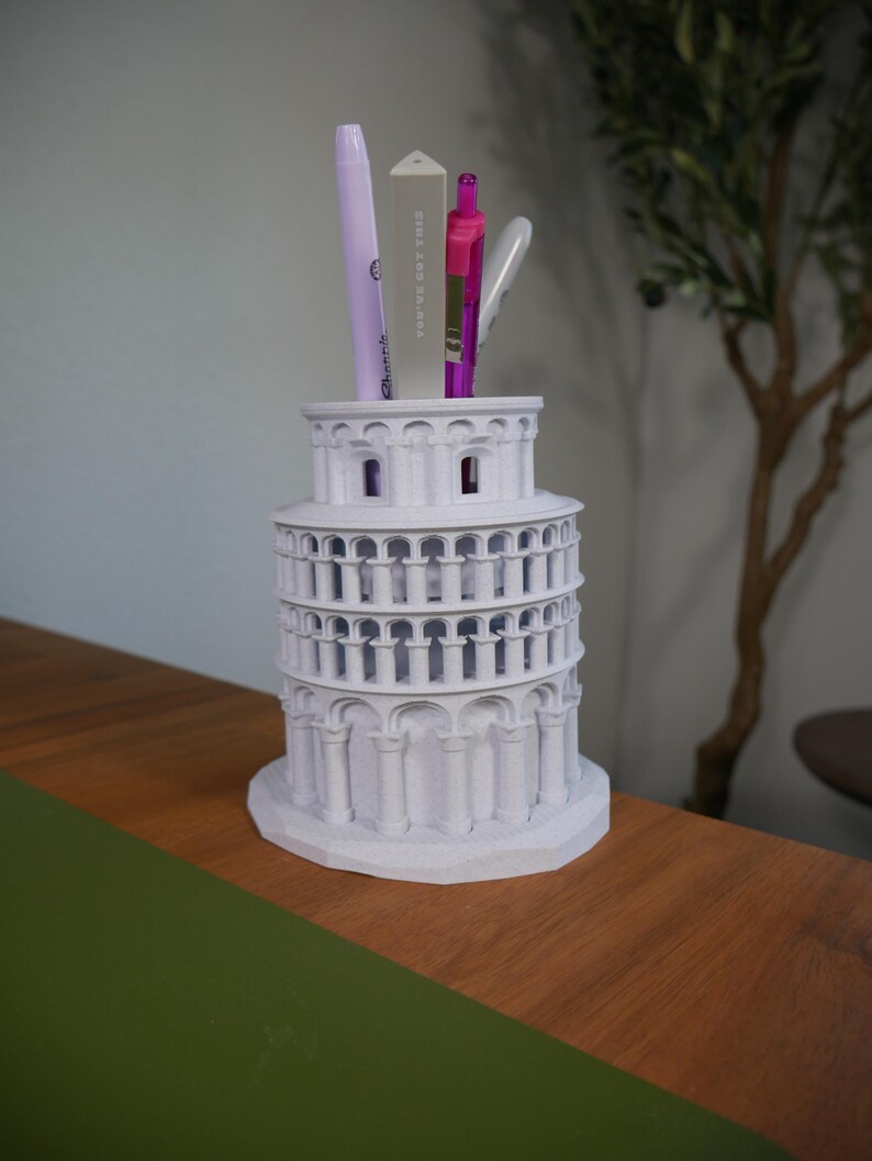 Bookmark Holder Leaning Tower of Pisa, 3D Printed Bookshelf Library ...