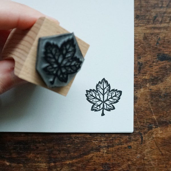 Leaf Rubber Stamp - Etsy