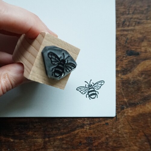 Bee and Flower Rubber Stamp Set Bee Gift Nature Lover Gift - Etsy