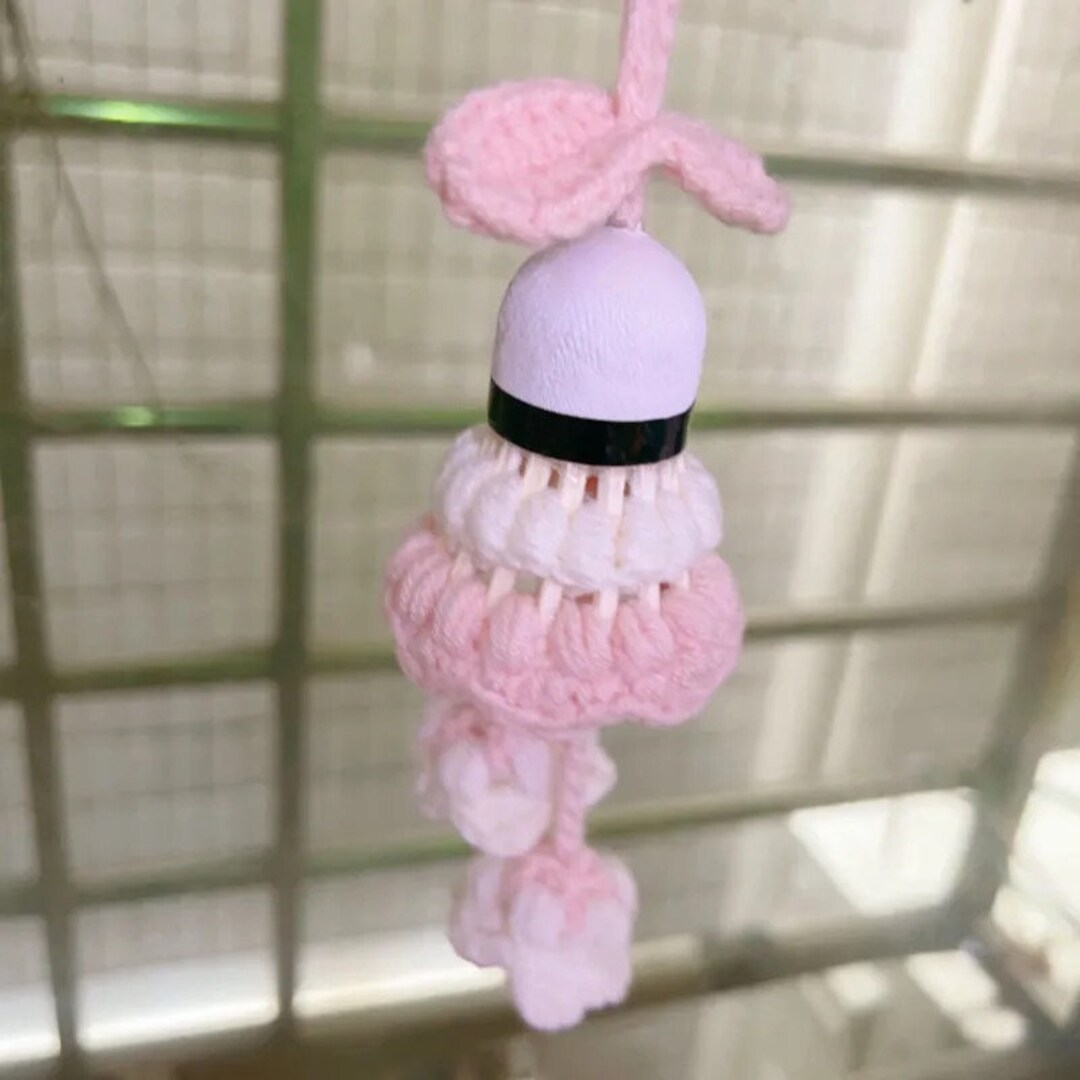 Badminton Finished Pendant Hand-made Diy Crochet Material Keychain ...
