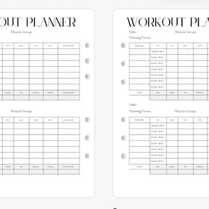 Workout Tracker Printable, Daily Exercise Log, Fitness Journal, Workout ...