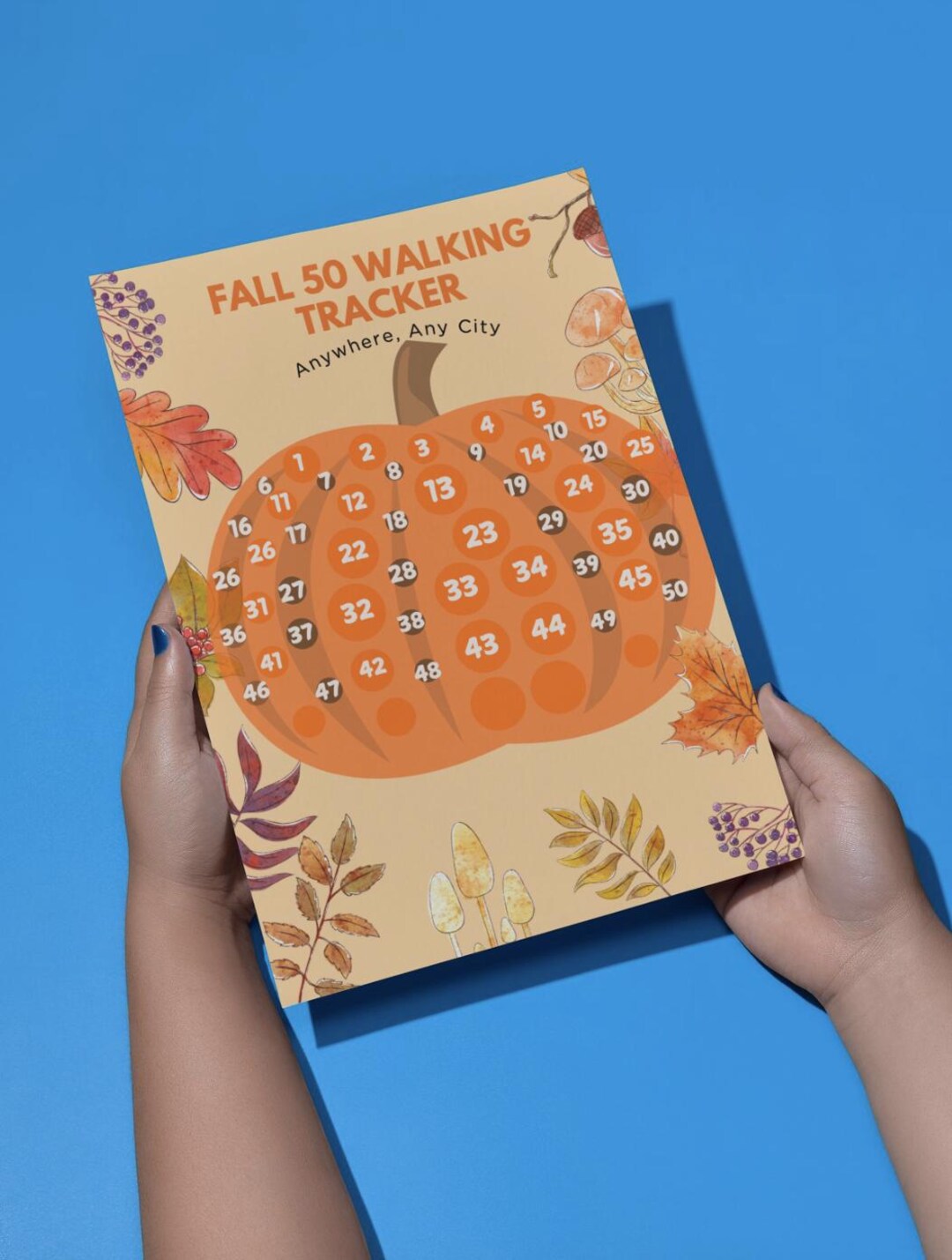 Fall 50 Walking Tracker - Etsy