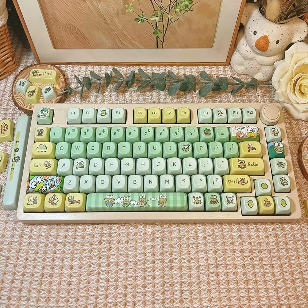 GREEN FROG Keycaps | Custom Keycaps Set | Artisan Keycaps PBT | Cherry ...