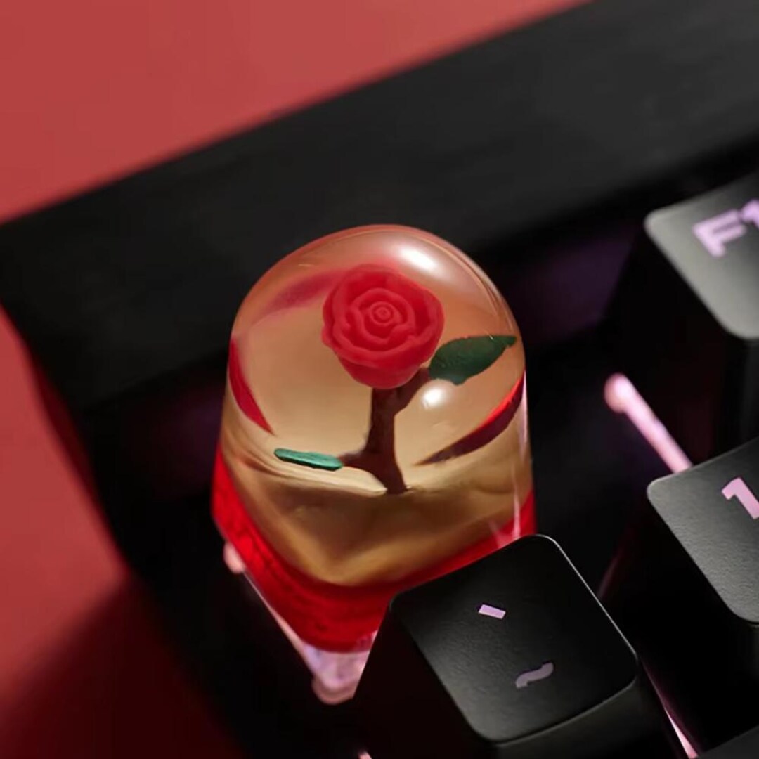 ROSE Keycap | ESC Artisan Keycap | Custom Keycap 1u for Mechanical ...