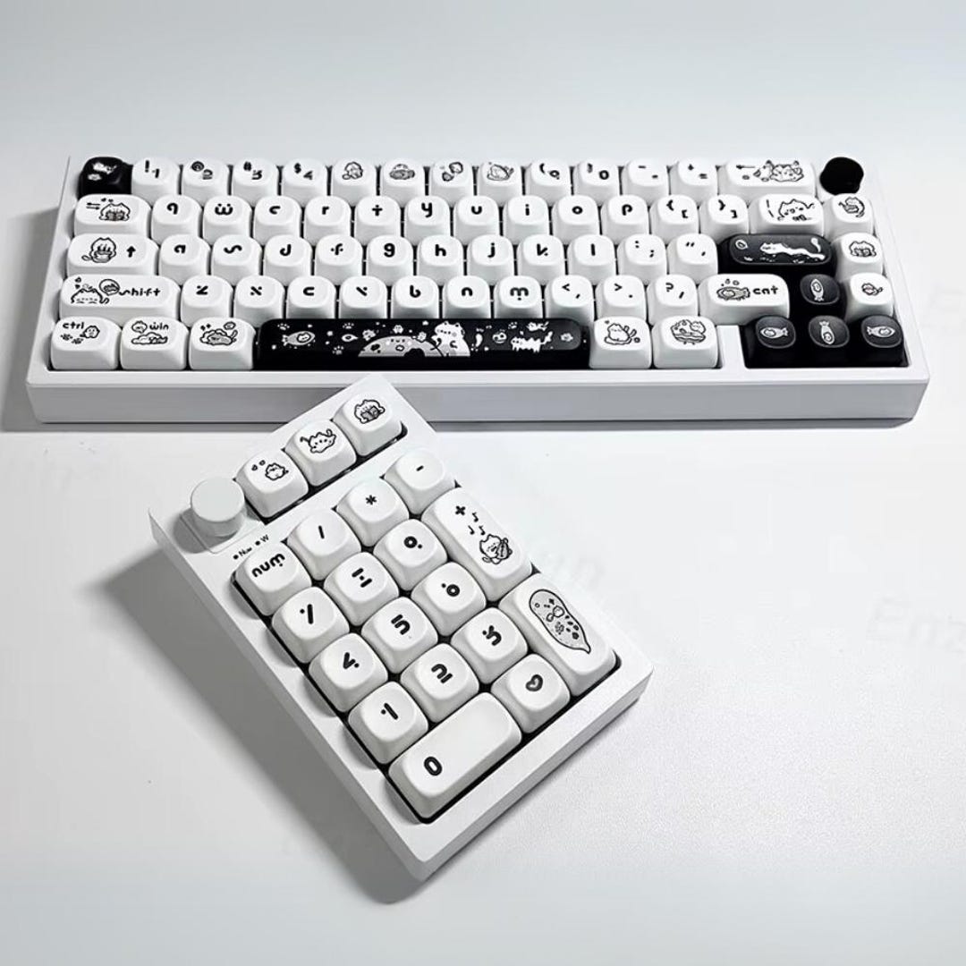 BLACK CAT Keycaps | Custom Keycaps Set | Artisan Keycaps PBT | Moa ...