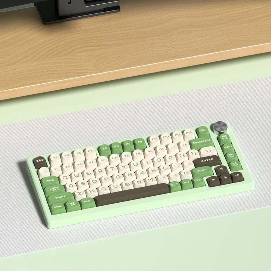 GREEN CUTE Keycaps | Custom Keycaps Set | Artisan Keycaps Pbt | MOA ...