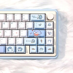 CUTE SHARK Keycaps Custom Keycaps Set Artisan Keycaps PBT Cherry ...