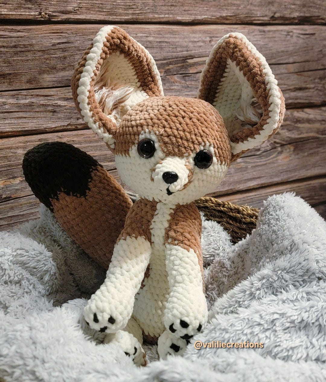 Fennec Fox Amigurumi Crochet Pattern – No Sew Legs & Head | PDF (FR/EN ...