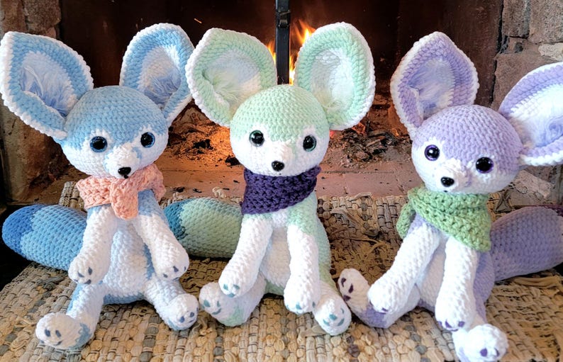 Fennec Fox Amigurumi Crochet Pattern – No Sew Legs & Head | PDF (FR/EN ...