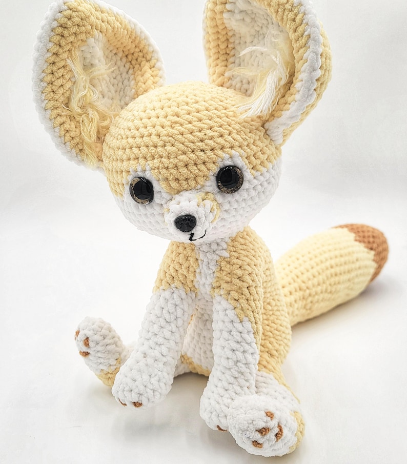 Fennec Fox Amigurumi Crochet Pattern – No Sew Legs & Head | PDF (FR/EN ...