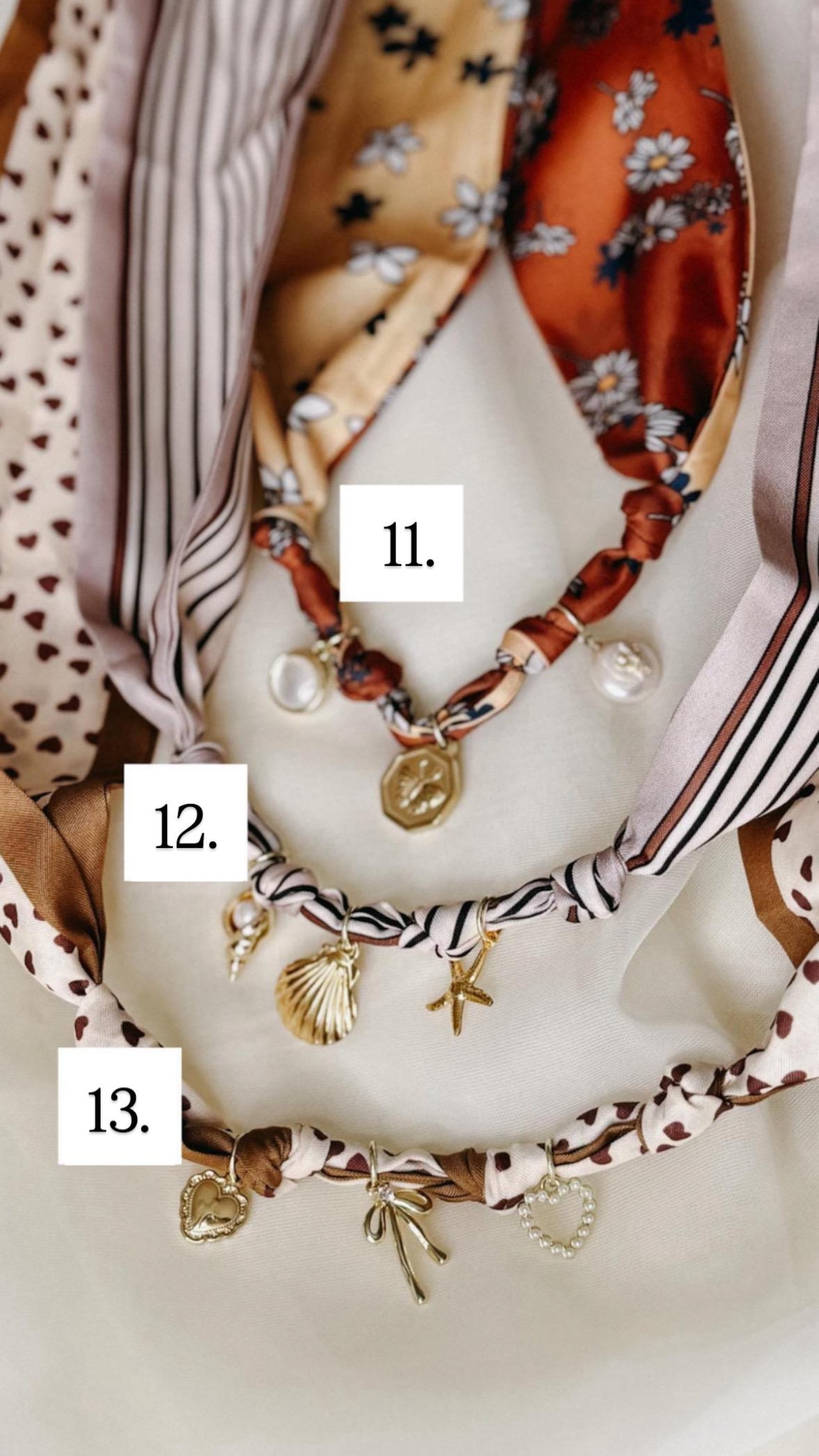 Bandana Scarf Charm Necklace Coastal Cowgirl Boho, Cottage Core ...