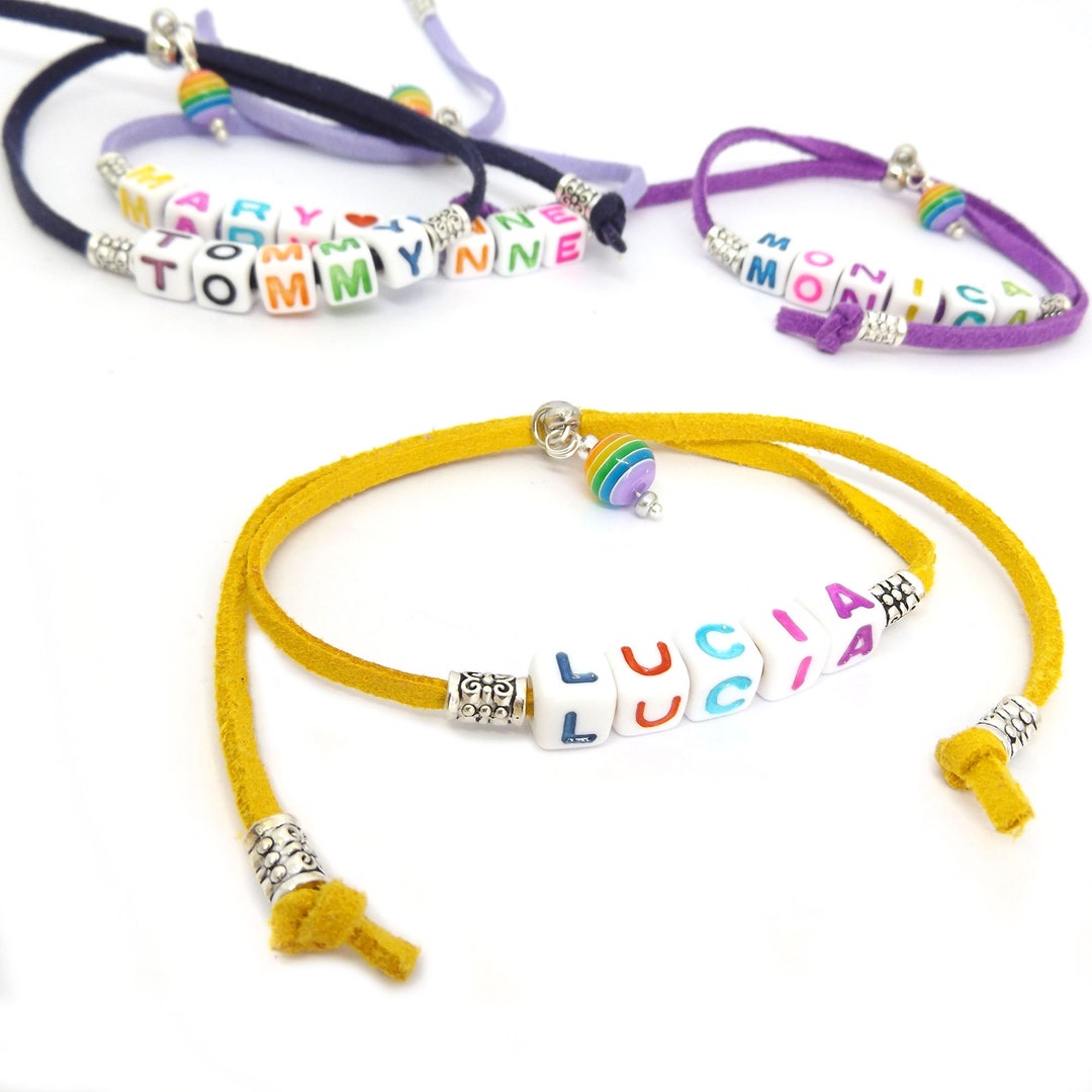 Personalised Name Friendship Bracelet - Choice of 18 Colours- Bulk ...