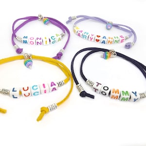Personalised Name Friendship Bracelet choice of 18 colours | Etsy