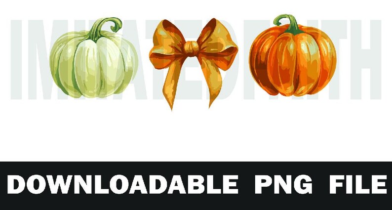 Fall Pumpkin Clipart PNG Autumn Digital Download Art Orange & Cream ...