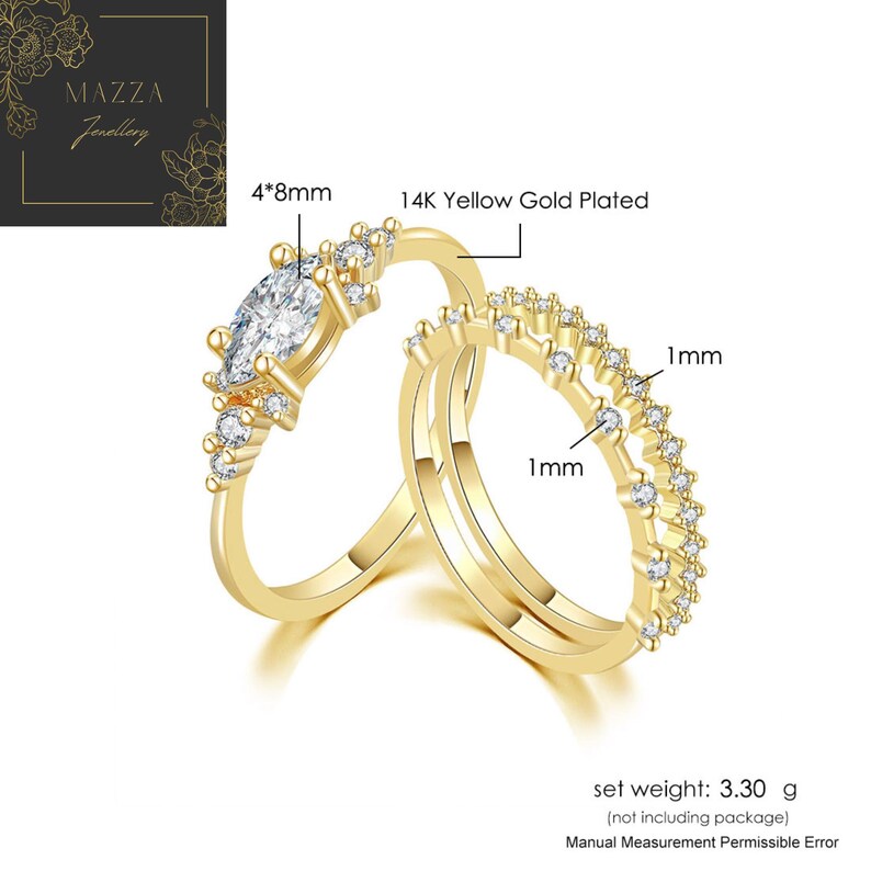 Gold Color Trend Dainty Rings for Women Entry Lux Zircon Midi Finger ...