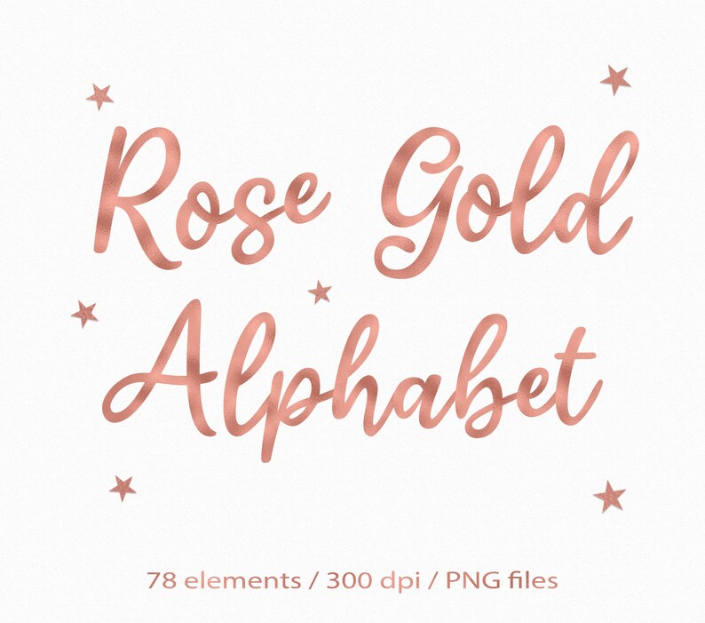 Rose Gold Alphabet, Rose Gold Font, Rose Gold Letters, Rose Gold ...