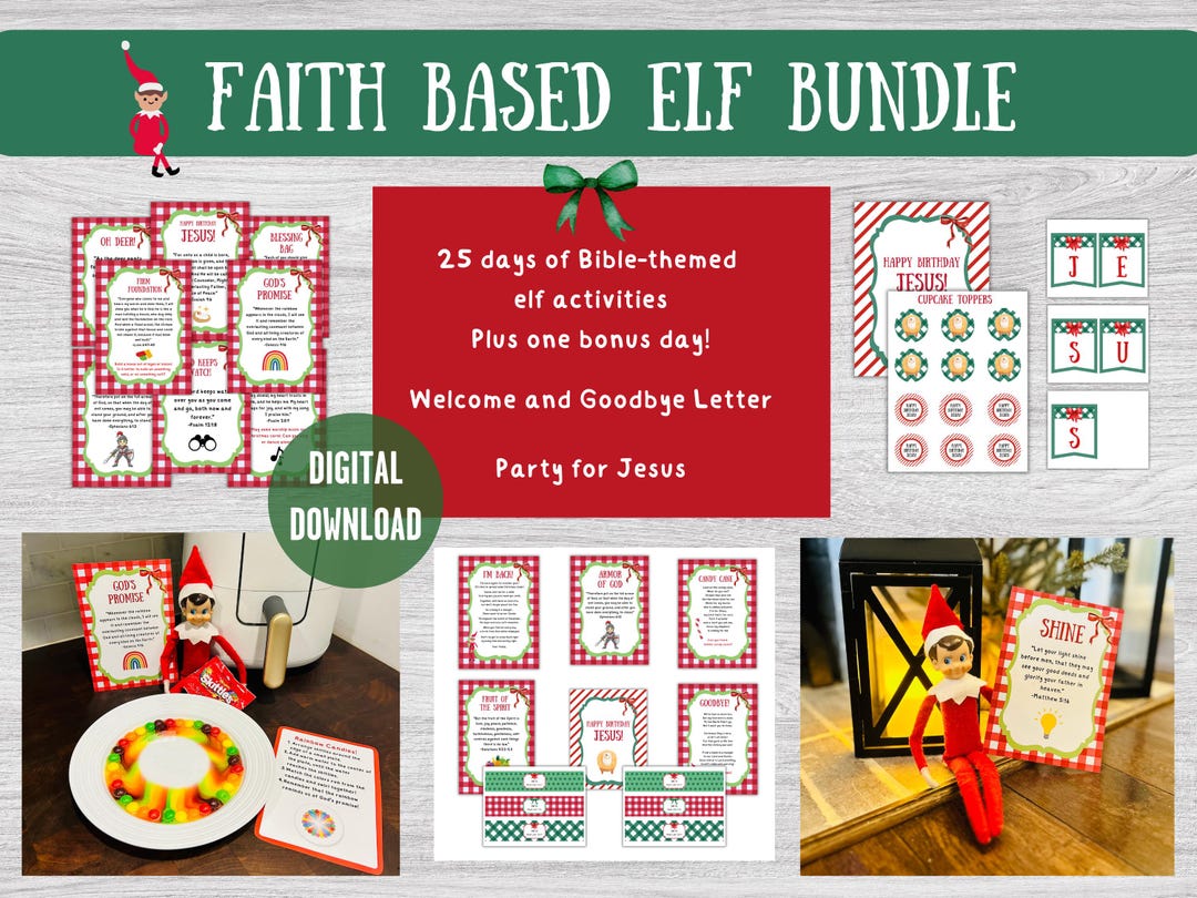 Christ Centered Elf Bundle, Faith Based Elf Printables, Christian Elf ...