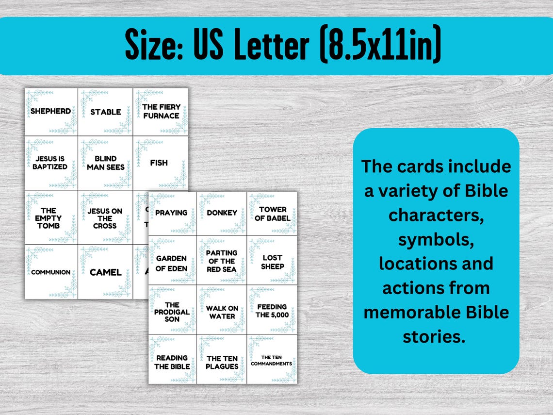 Christian Charades for Family, Printable Bible Games for Ministry ...