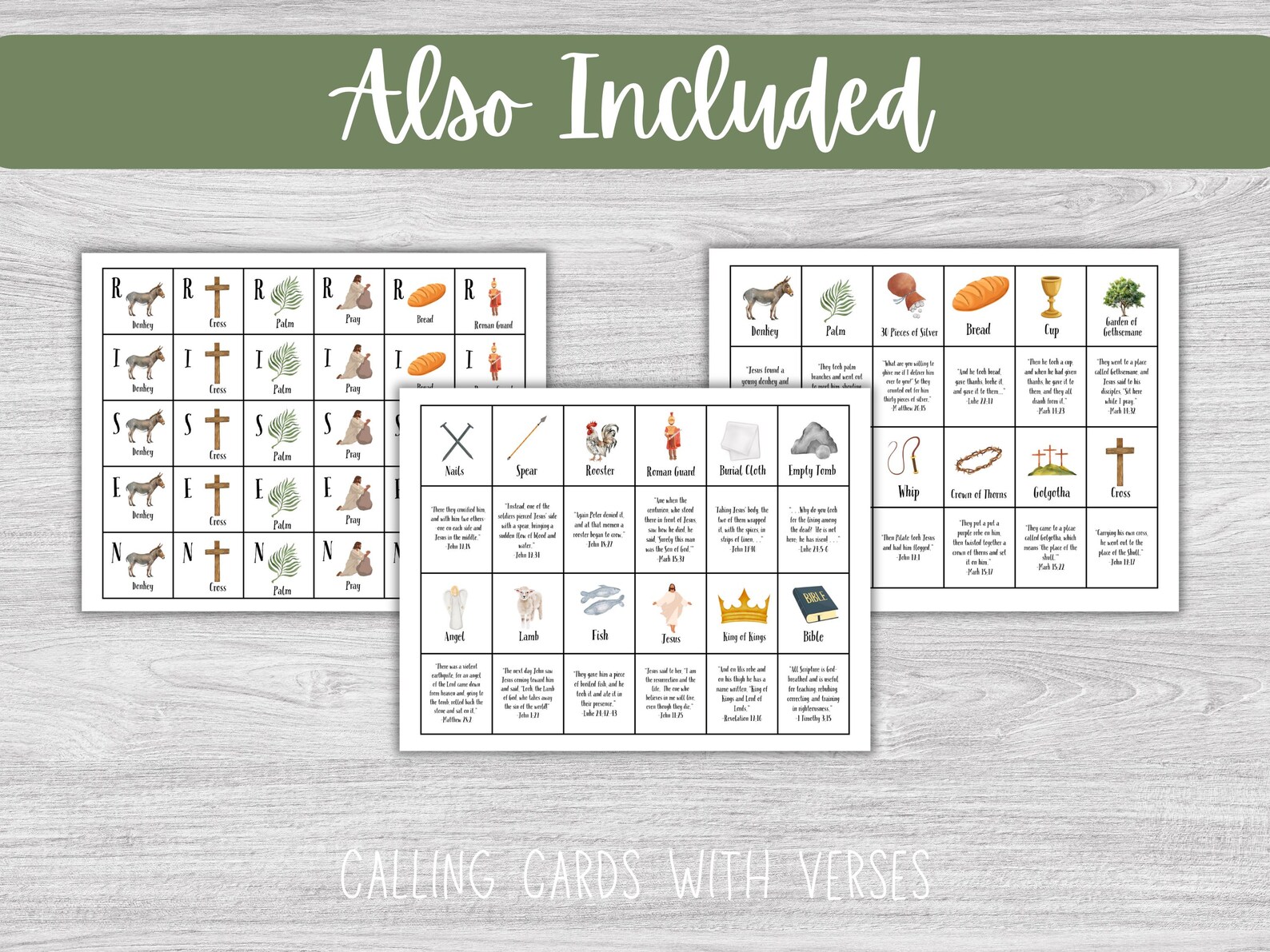 Easter Resurrection Bingo, Christian Easter Bingo, Church Easter ...