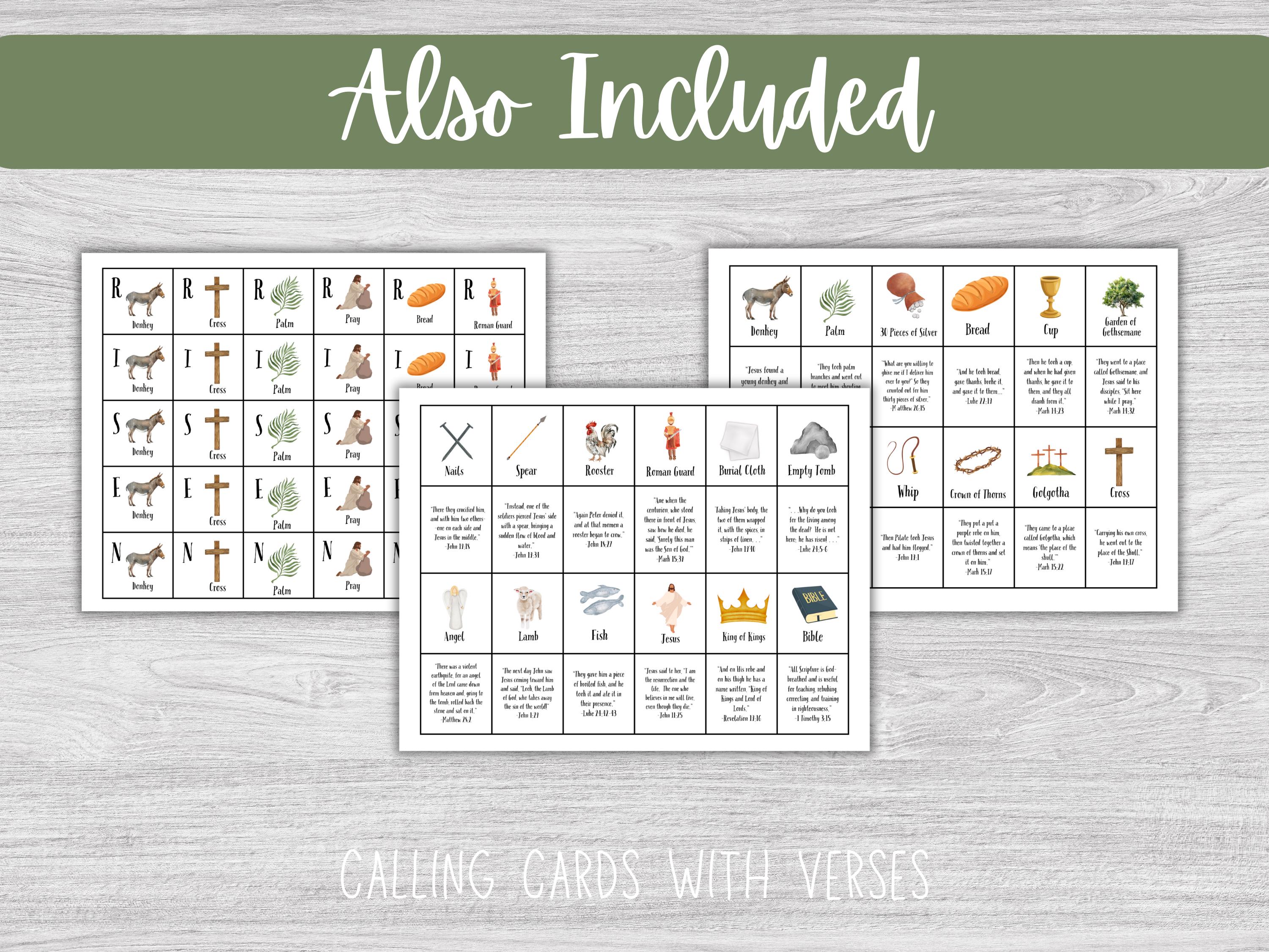 Easter Resurrection Bingo, Christian Easter Bingo, Church Easter ...