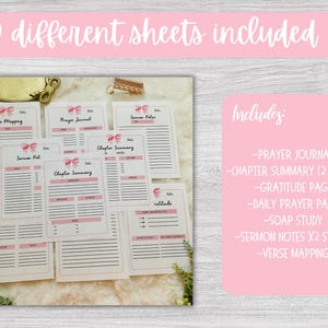 Bible Journaling Bundle for Women, Pink Prayer Journal Bundle, Daily ...