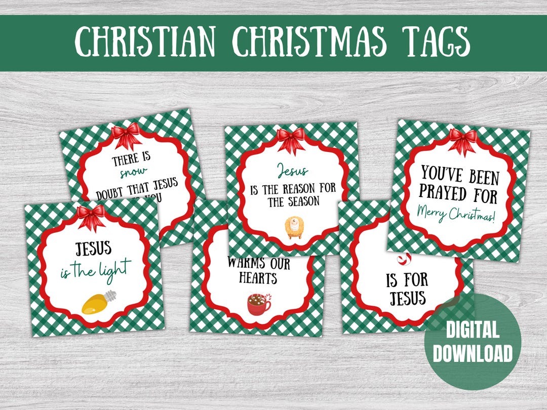 Christian Christmas Gift Tags, Faith-based Holiday Appreciation Cards ...