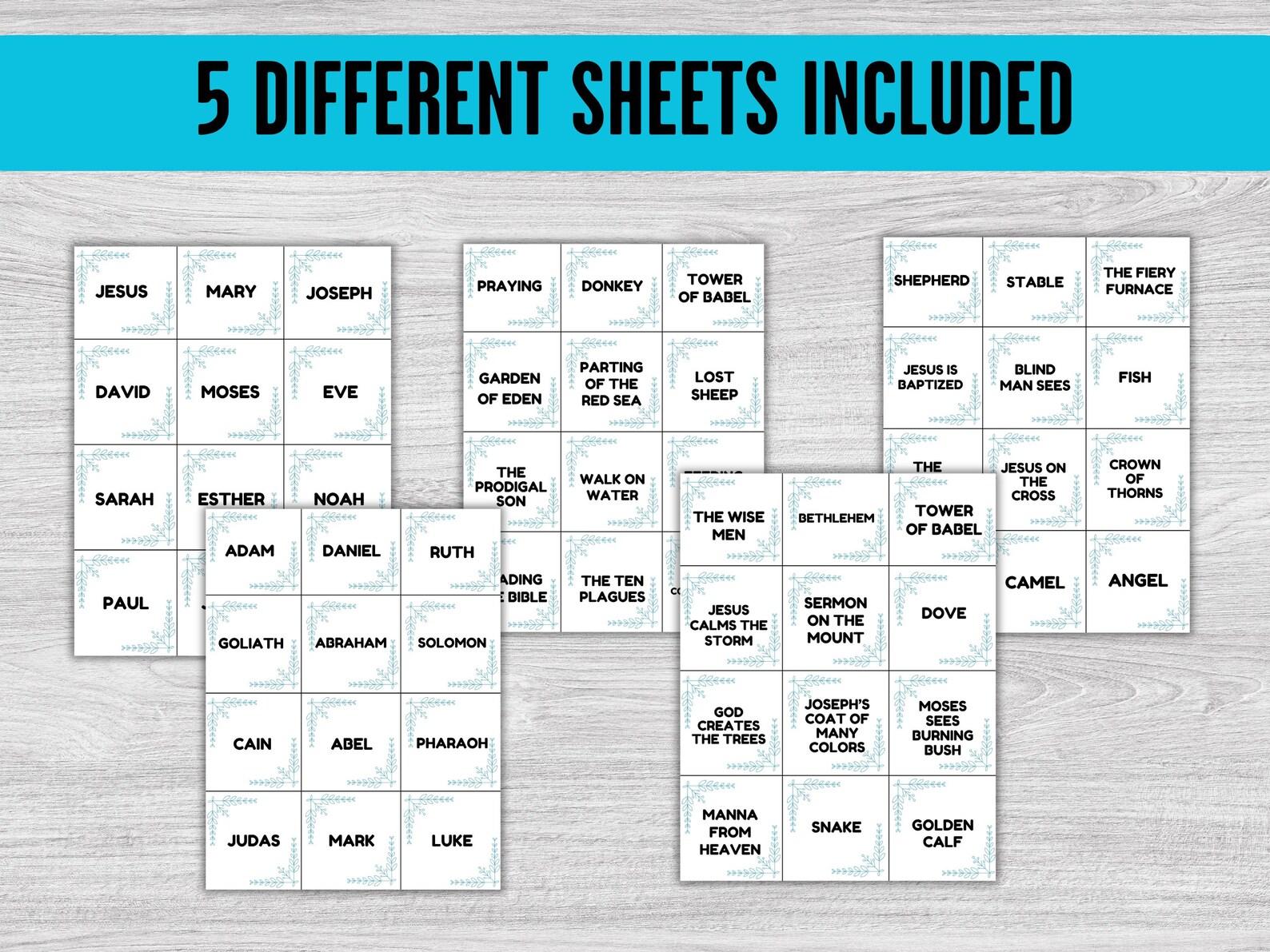 Christian Charades for Family, Printable Bible Games for Ministry ...