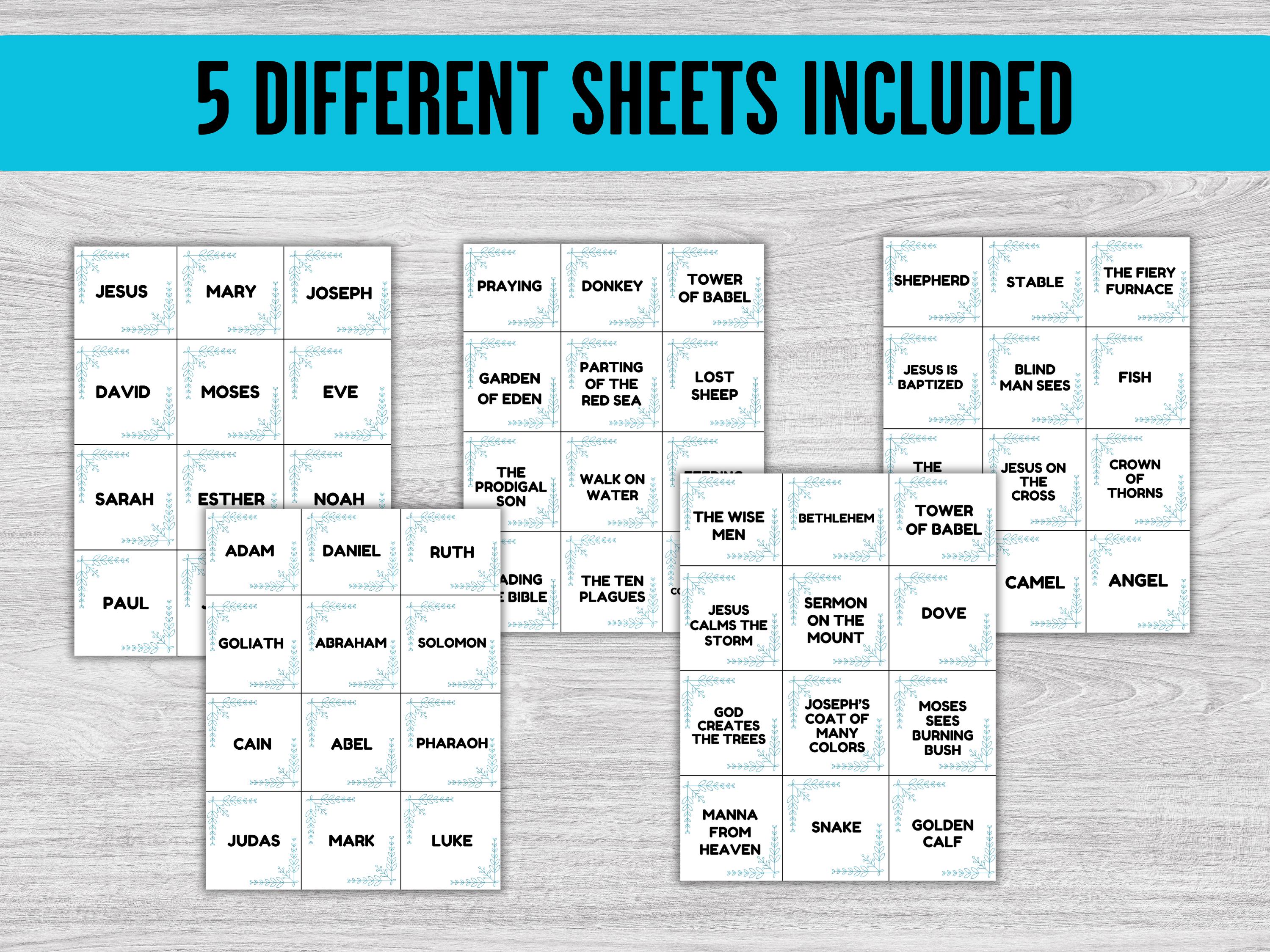 Christian Charades for Family, Printable Bible Games for Ministry ...