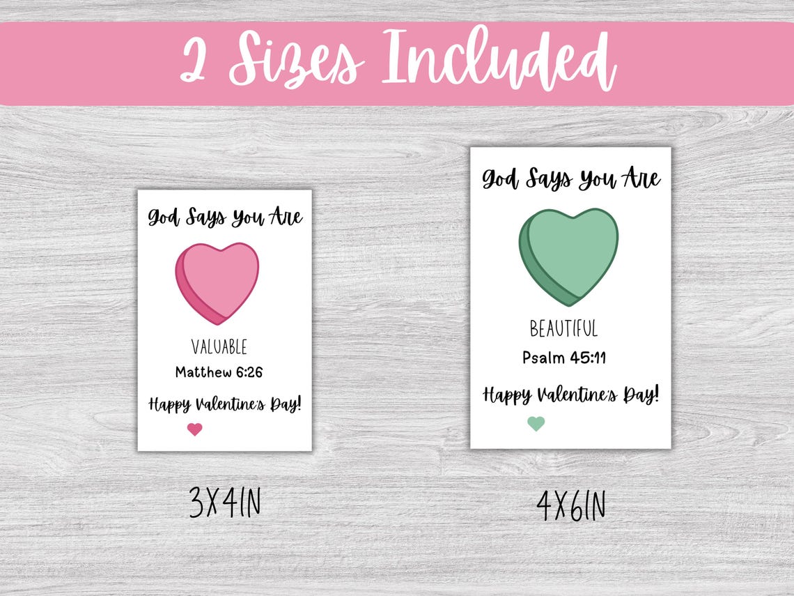 Christian Valentine's Day Conversation Hearts, God Says You Are ...